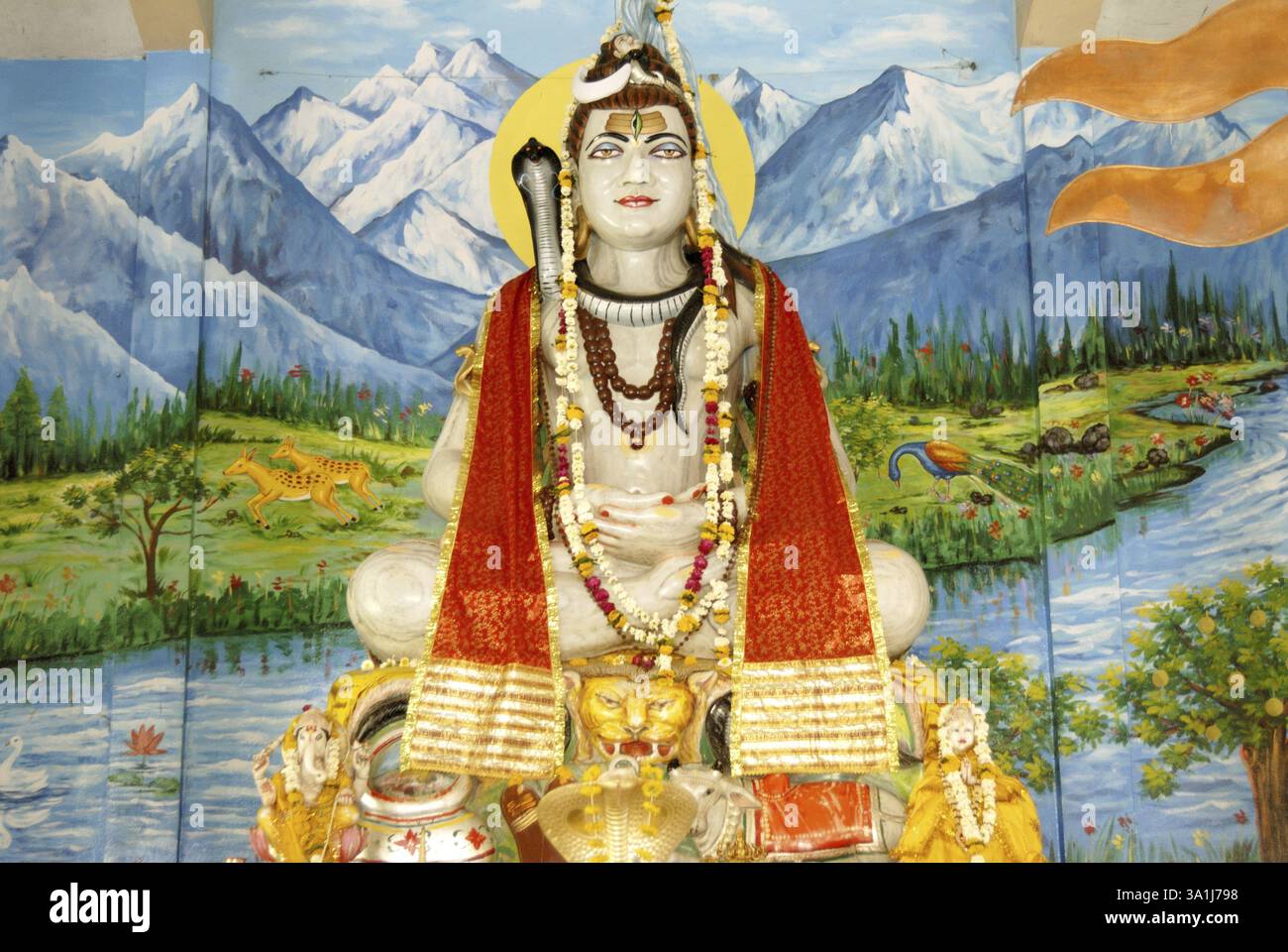 Statue of lord Shiva at Annapurna temple complex, Indore, Madhya ...