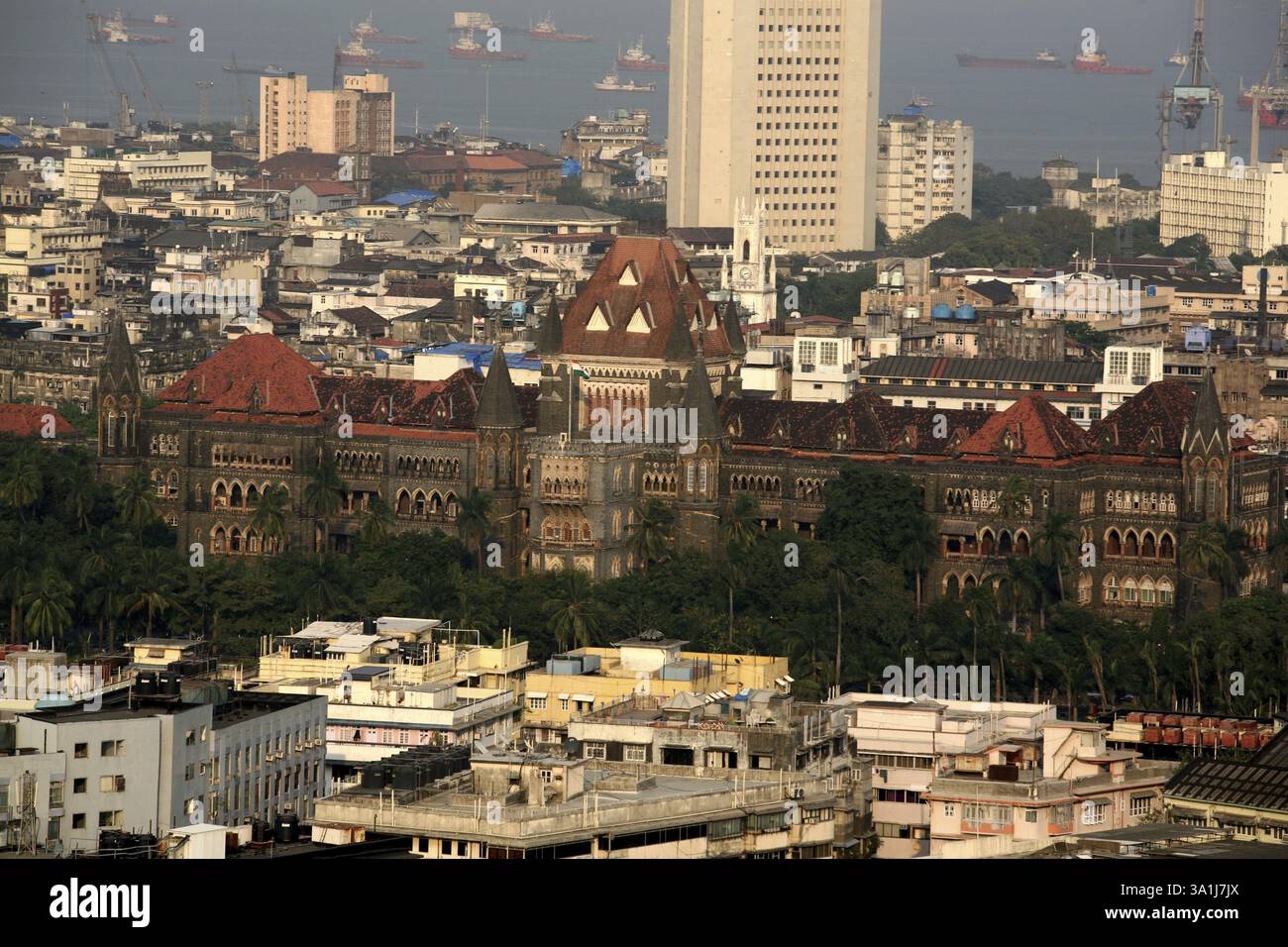 Aerial view of Mumbai High Court situated at Churchgate in Bombay ...