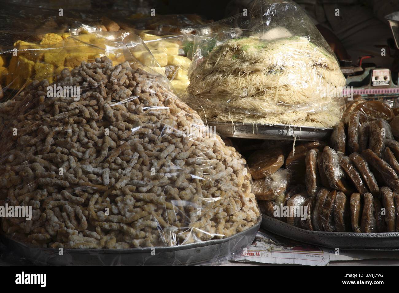 Sweets, Malvani Khaja, Sutarfeni, Mhaisur pak kept for sale at Mount ...