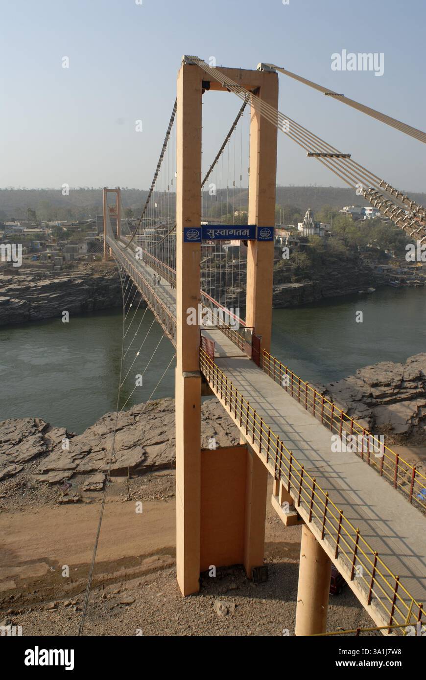 Mamleshwar Setu bridge on river Narmada at Omkareshwar, District ...