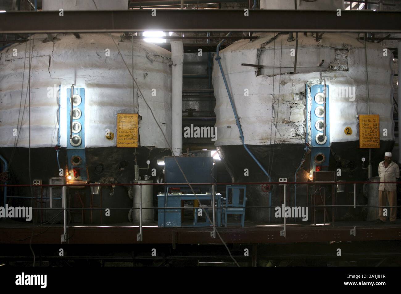 Machinery at the sugar factory in Sangli, Maharashtra, India, Asia ...