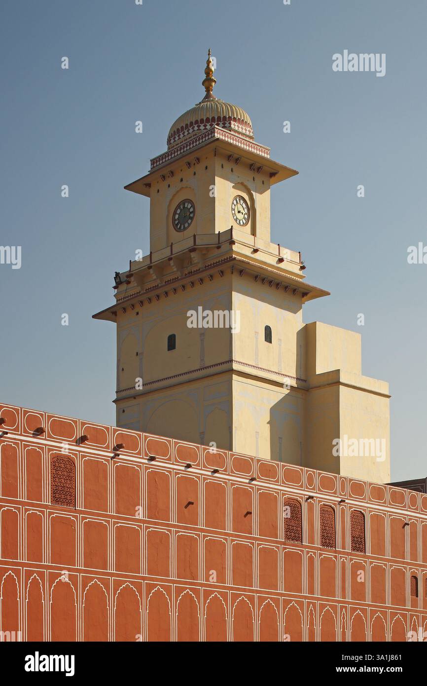 Clock tower in City palace complex, Jaipur, Rajasthan, India, Asia ...