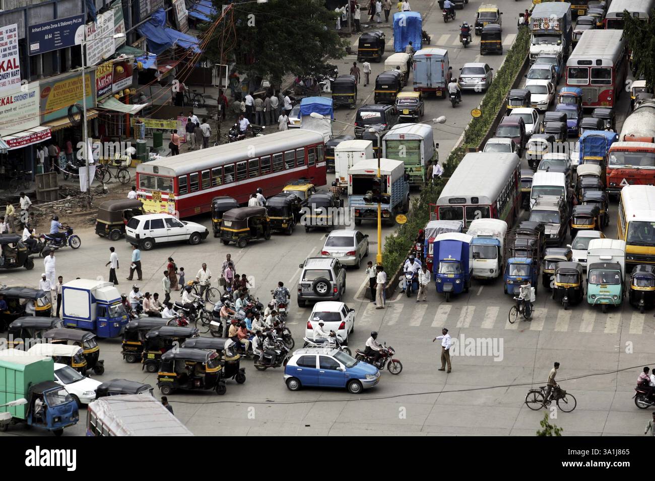 Traffic chaotic situations at junction of Saki naka, Bombay Mumbai ...