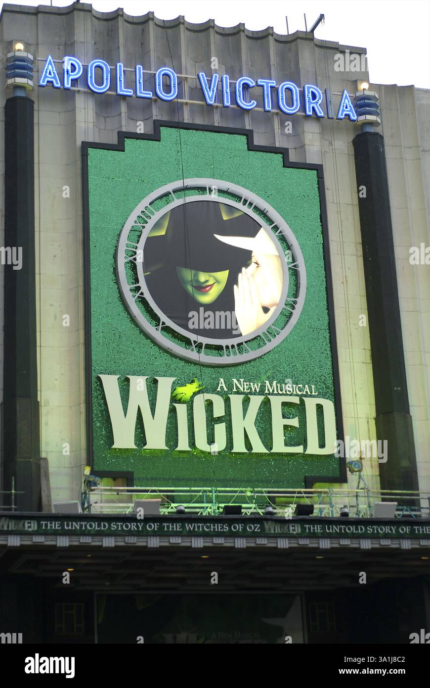 A new musical wicked at Apollo victoria theatre near Victoria station ...