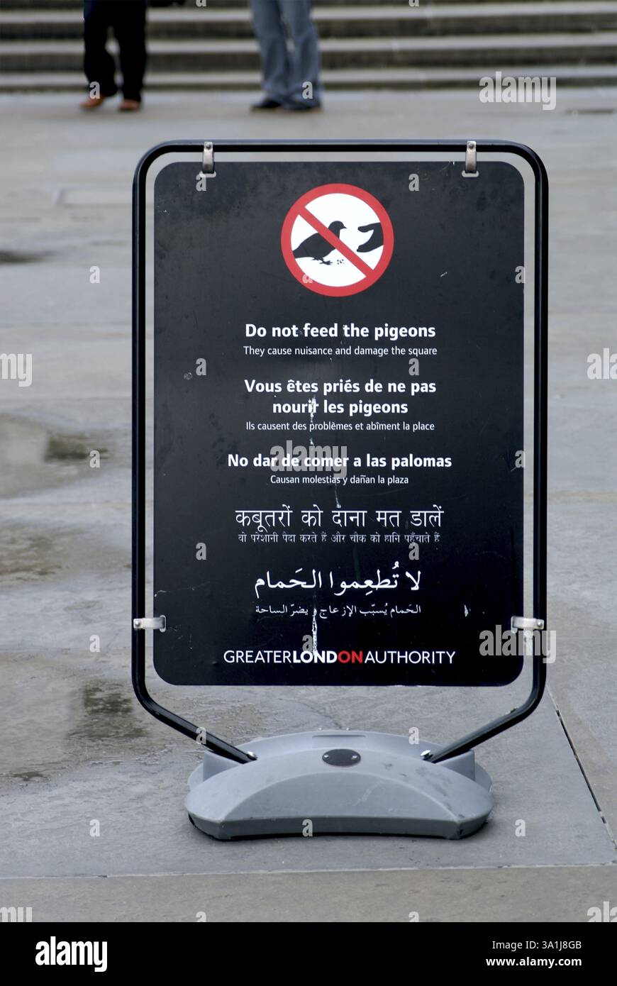 Do NAt Feed Pigeons Instructions in 5 languages at Trafalgar Square ...