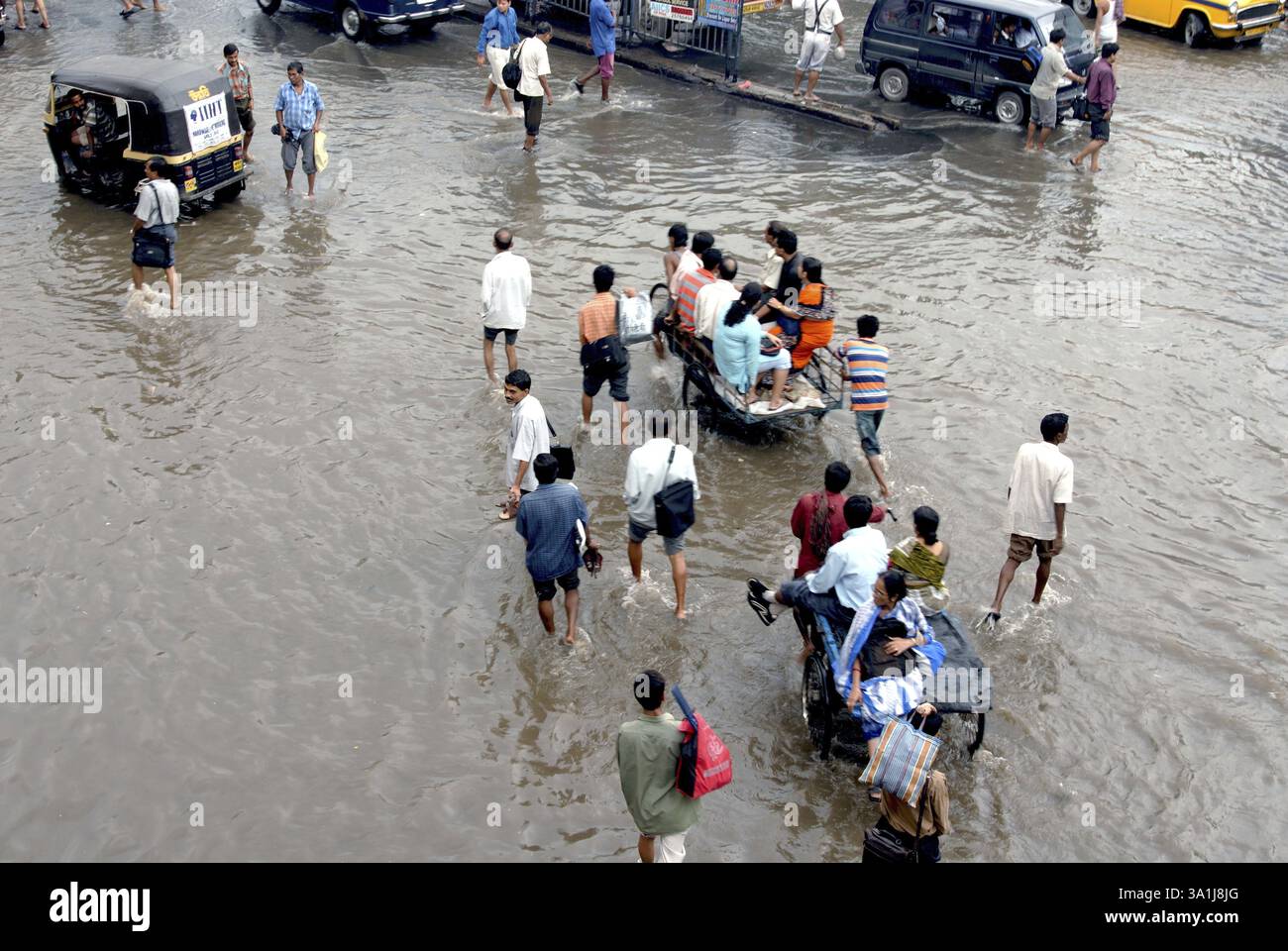 PaNArama of water logging scene, India, Asia Stock Photo - Alamy