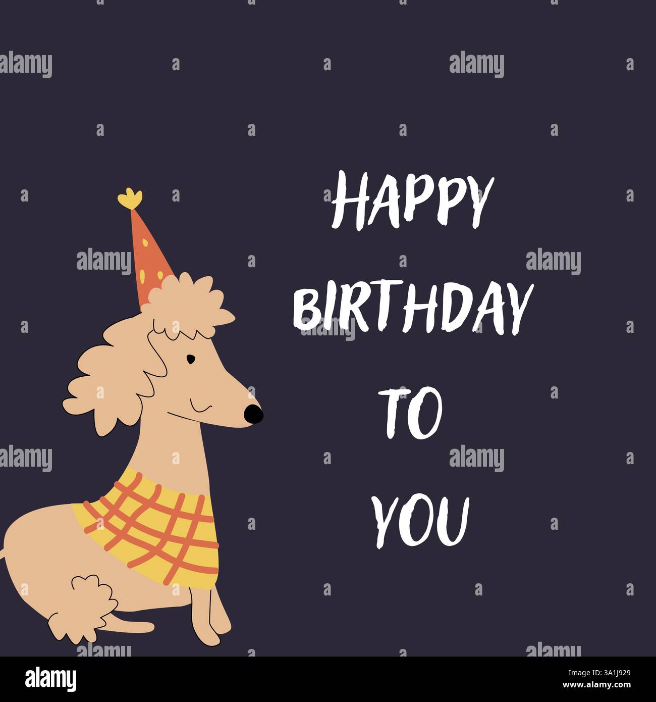 Pet birthday invitation Stock Vector Images - Alamy