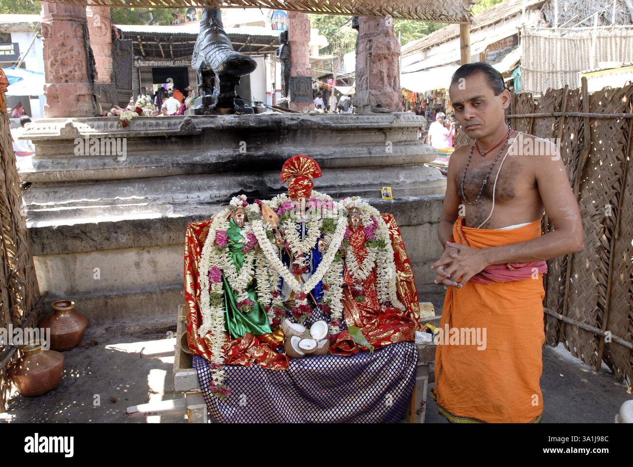 Urchava deity, Muthukuraswamy of Periyanayaki temple seated on the ...