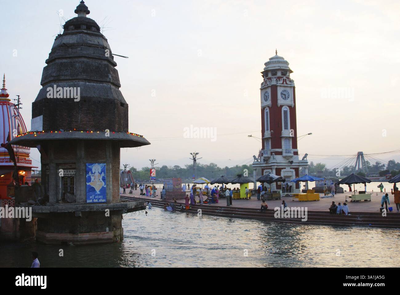 Bank of ganga river at Har Ki Pauri, Haridwar, Uttar Pradesh, India ...