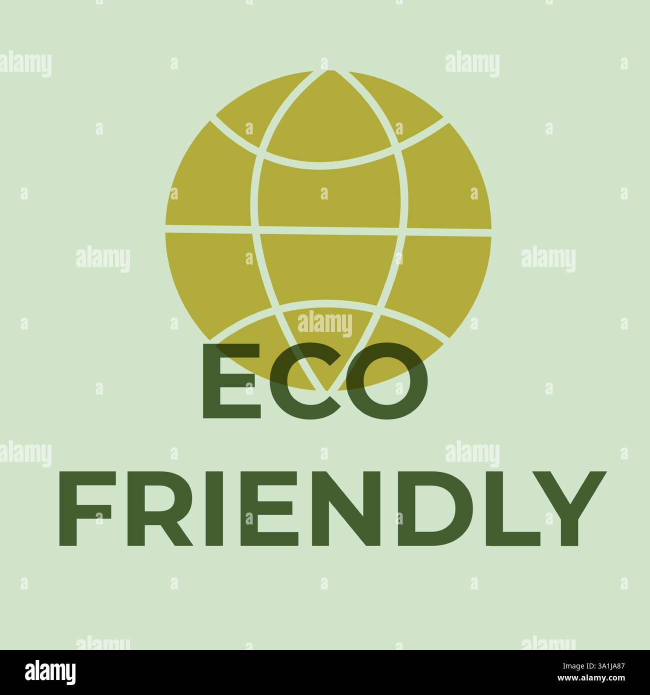 Eco friendly design with green globe on light background Stock Vector ...