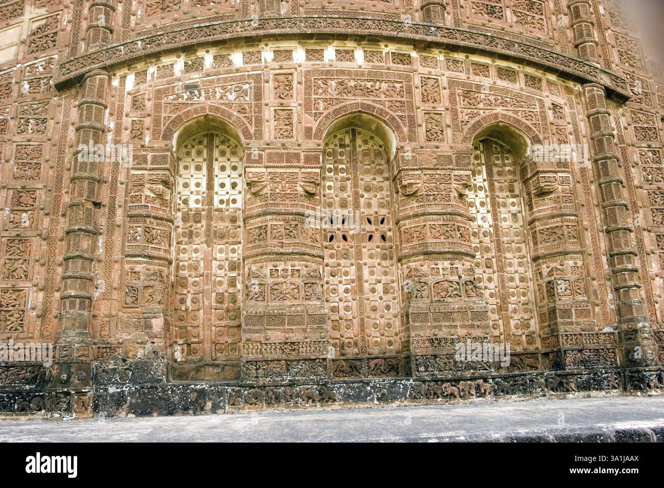 Jor bangla kNAwn Kestoray temple built 1655 on wall depict exquisite ...
