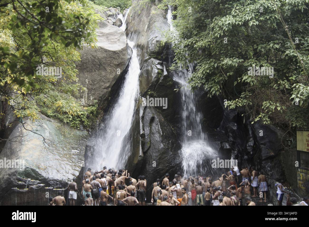 Five falls, Kurtallum, Tamil Nadu, India, Asia Stock Photo - Alamy