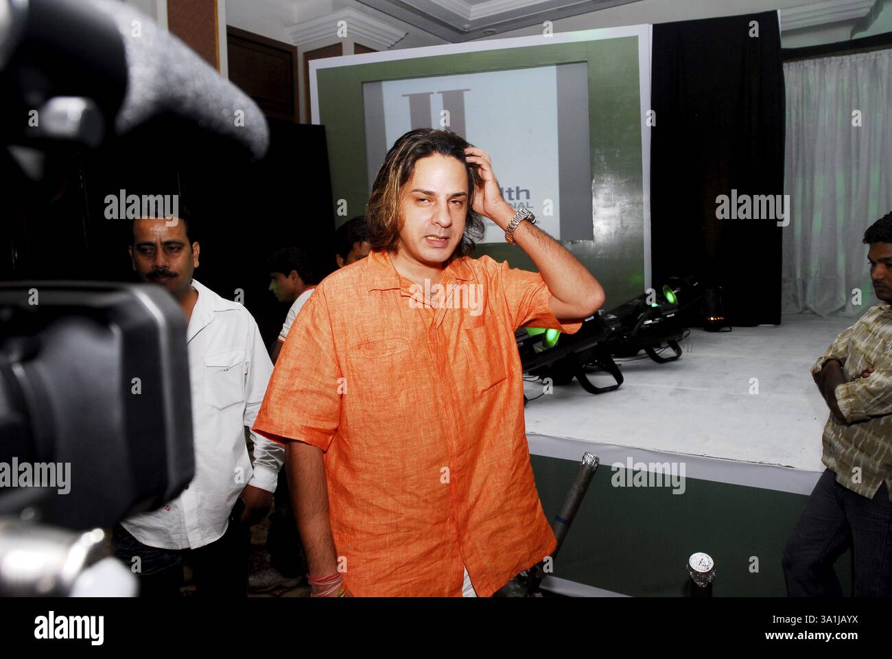 South Asian Indian Bollywood actor Rahul Roy at a get together of film ...
