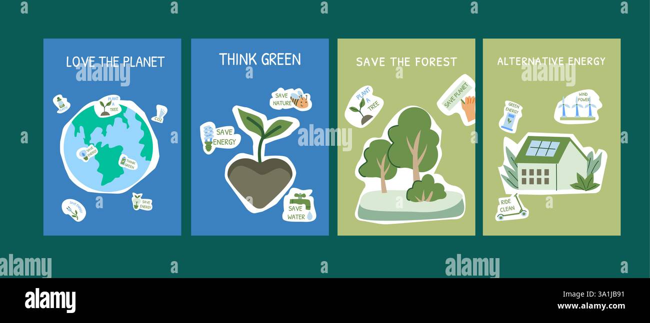 Environment awareness posters Stock Vector Images - Alamy