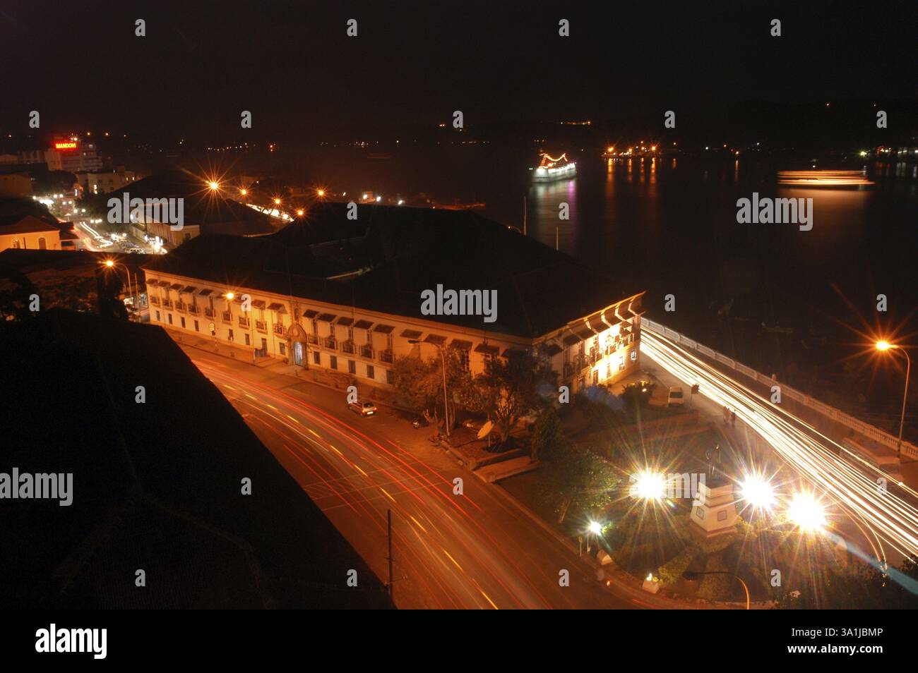 Panjim city at night also can be seen is the administrative building of ...