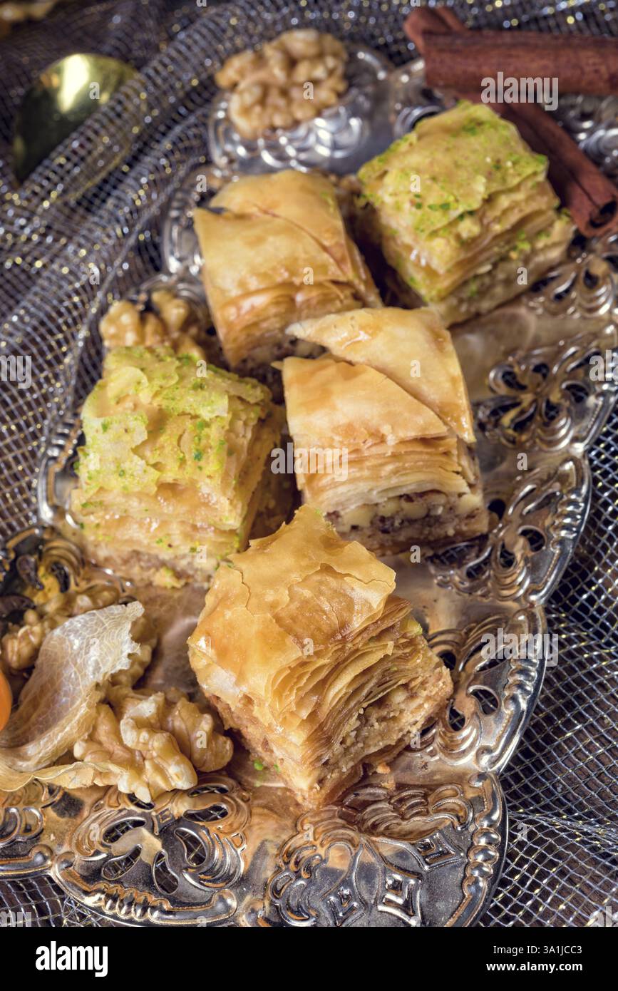 A fresh and tasty real Turkish baklava Stock Photo - Alamy