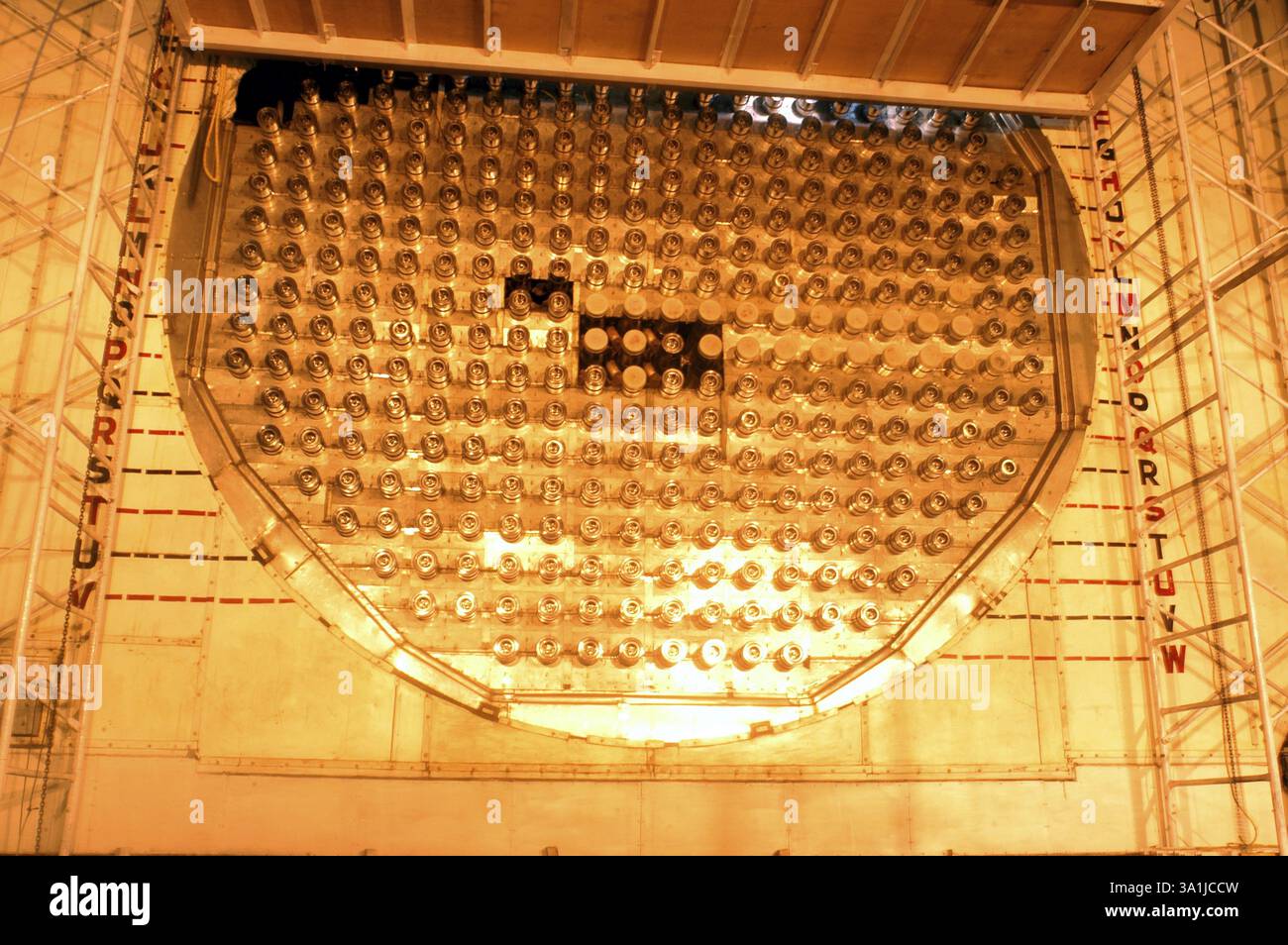 Reactors face showing 392 coolants channel assemblies during ...