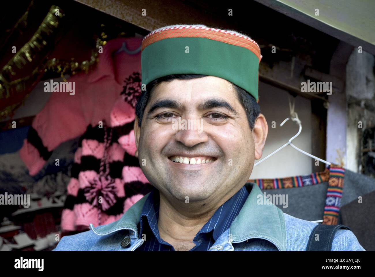 Tourist wearing cap at Kalpa, Himachal Pradesh, India, Asia Stock Photo ...