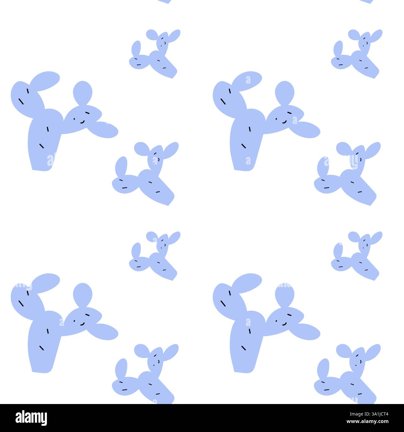 Playful cowboy cactus pattern for children's room decor and design ...