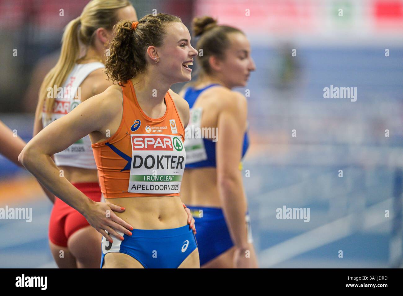APELDOORN, NETHERLANDS - MARCH 9: Sofie Dokter of The Netherlands, Emma Oosterwegel of The ...