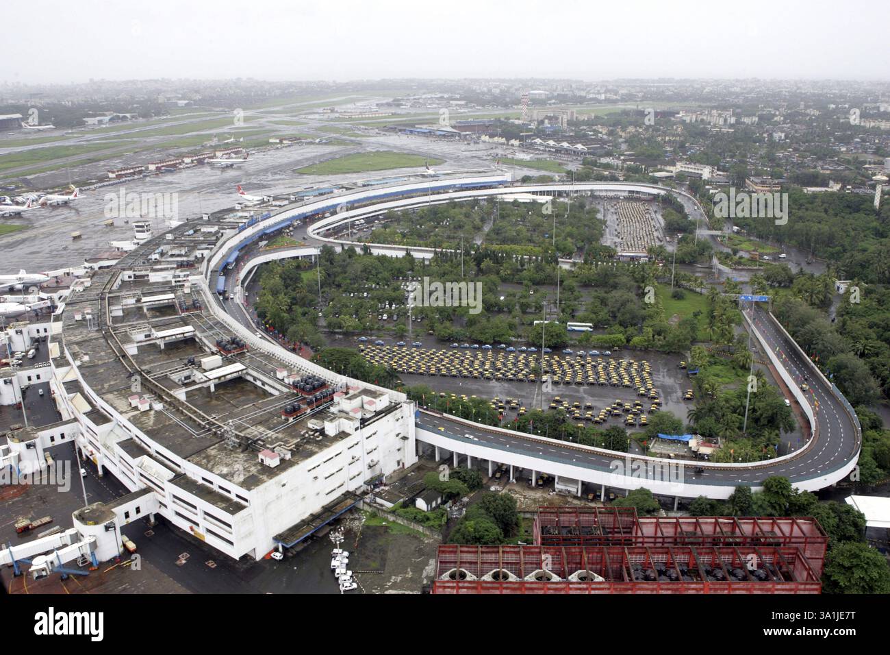 An aerial view of roads leading to Mumbai's Chhatrapati Shivaji Maharaj ...