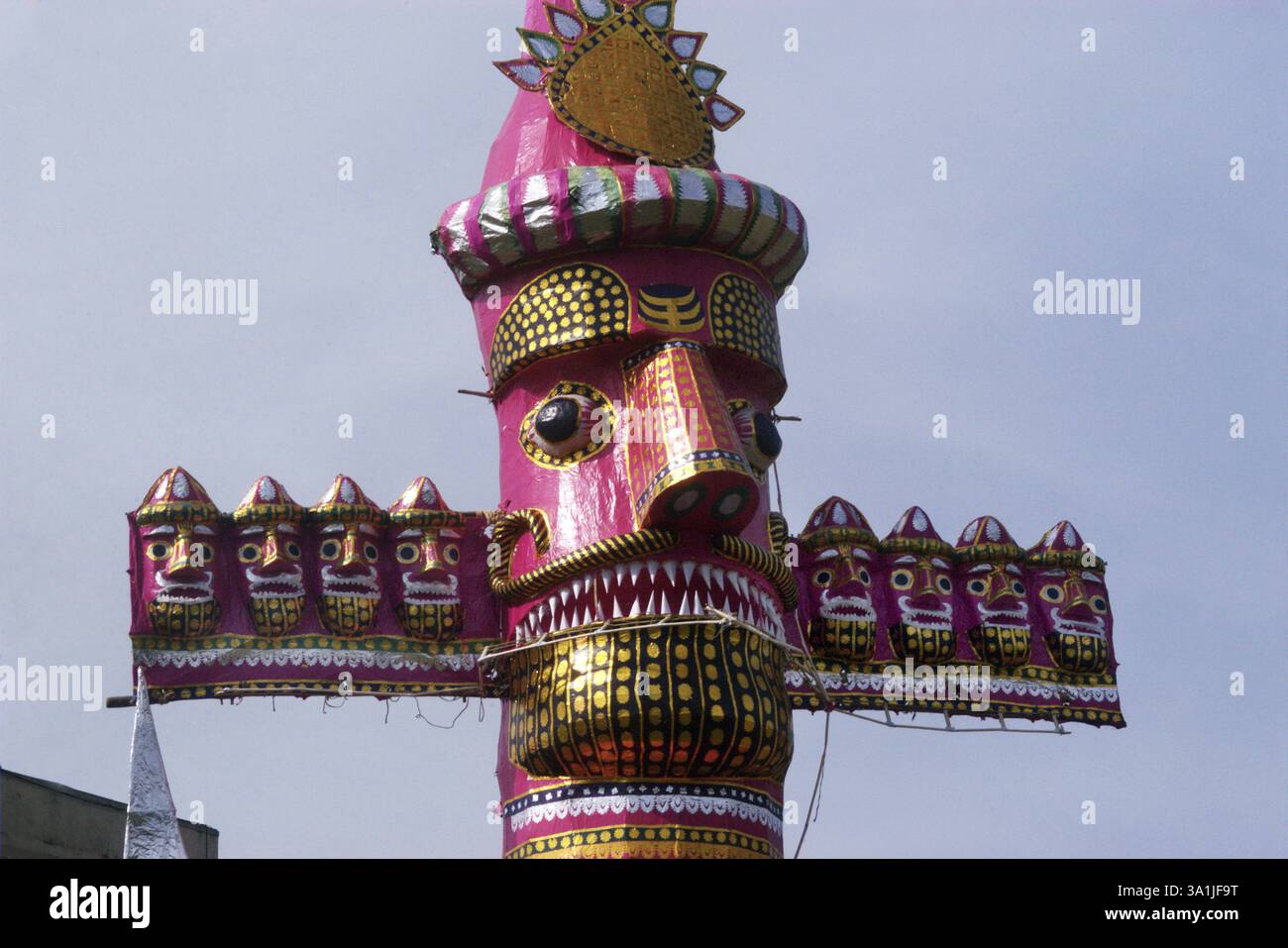 Huge mask of Ravan demon king of Lanka prepared to be burned to mark ...