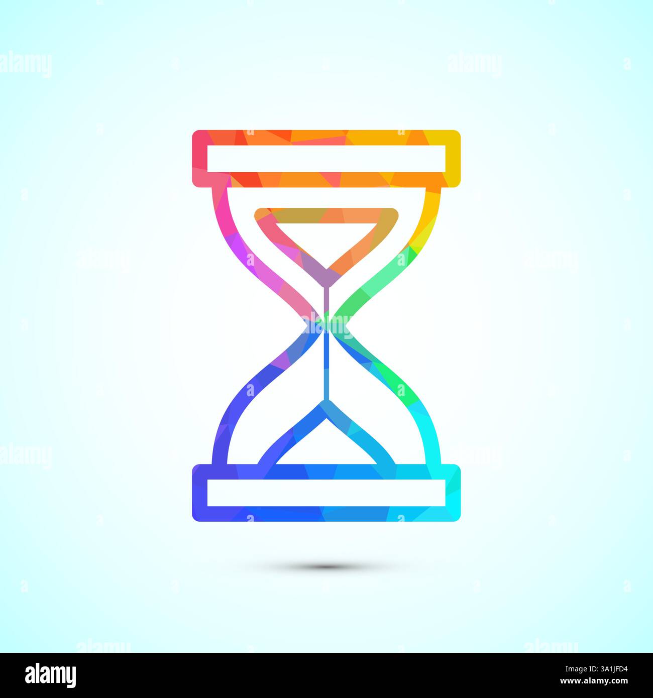 Sand clock icon design illustration. Hourglass symbol, Time measuring ...