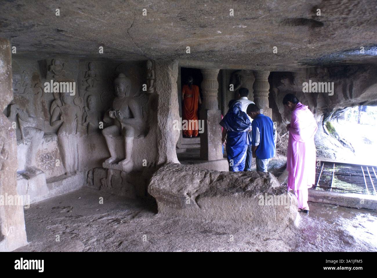 Statue of Buddha carved on wall, Pandav Leni, Nashik, Maharashtra ...