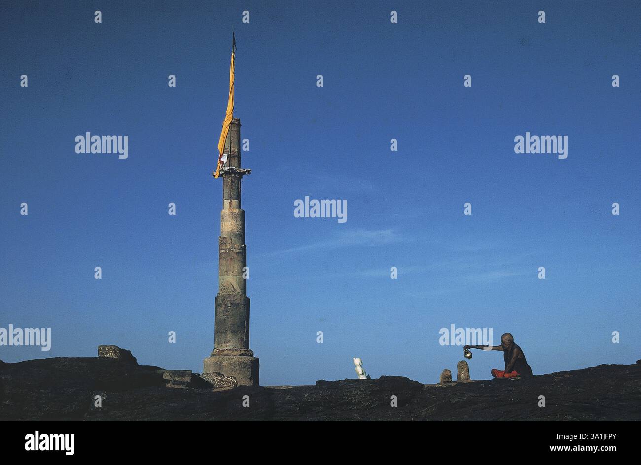 Open-air shrine of Nakalank near Ghogha, Bhavnagar, Gujarat, India ...