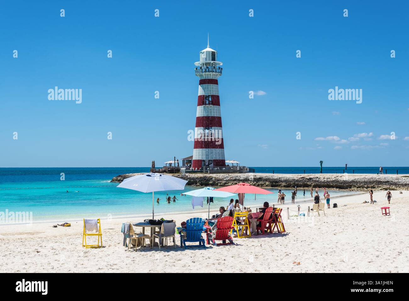 Ocean Cay MSC Marine Reserve, The Bahamas - April 6, 2024: People are ...