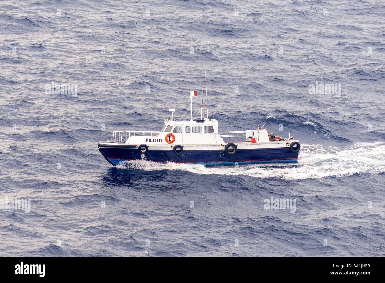 San Miguel de Cozumel, Mexico - April 4, 2024: Pilot boat alongside the ...