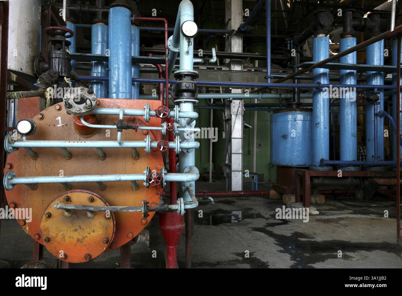 Machinery at the sugar factory in Sangli, Maharashtra, India, Asia ...