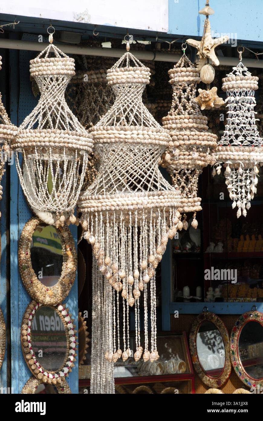 The chandeliers hang at the entrance of shop on Sannathi road at ...