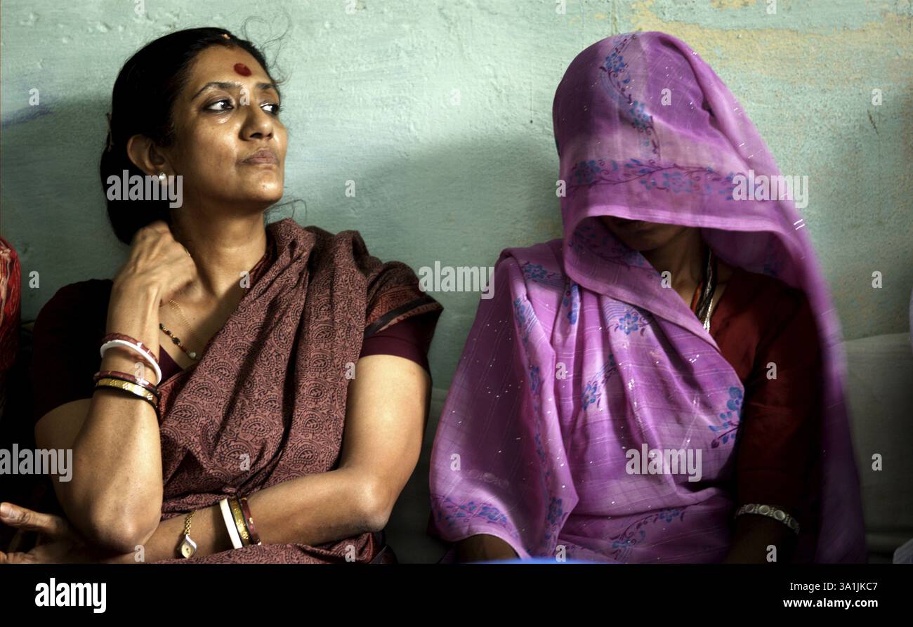 Mrs. Aditi Mehta secretary of panchyat raj with sarpanch, Dilwara, Rajasthan, India, Asia Stock ...