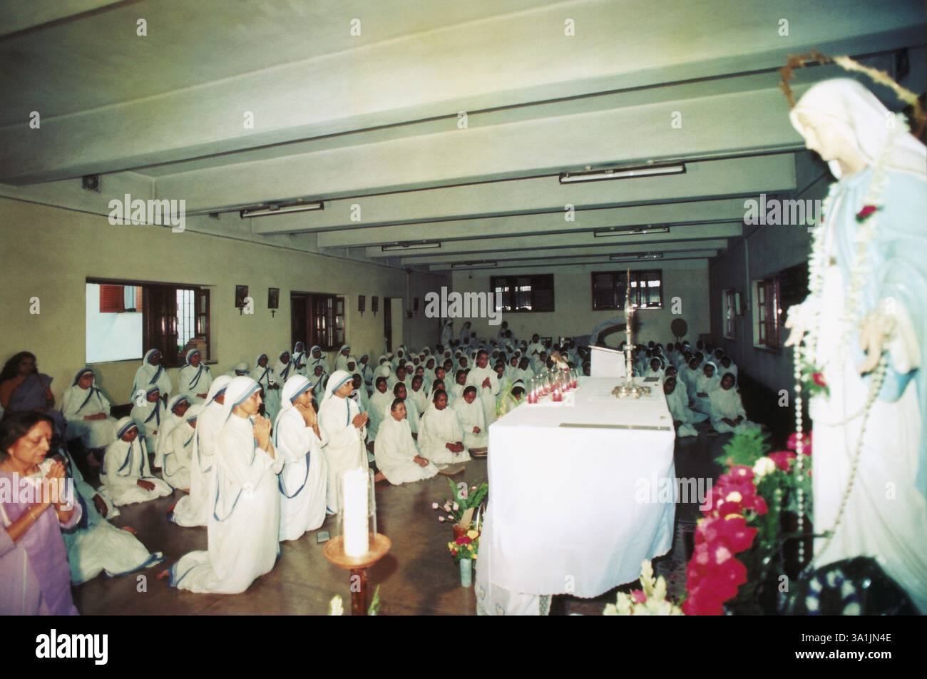 Prayer meet at missionaries of charity in Calcutta, India NA MR Stock ...