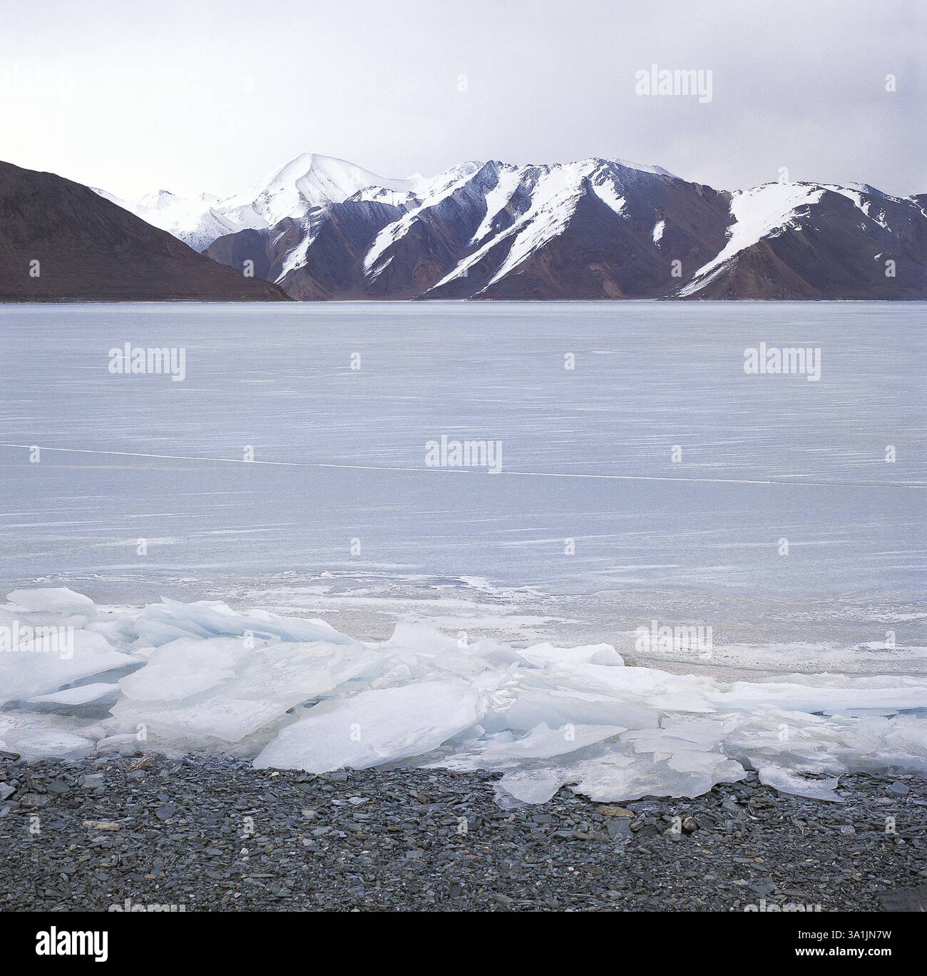 Frozen river water, India, Asia Stock Photo - Alamy