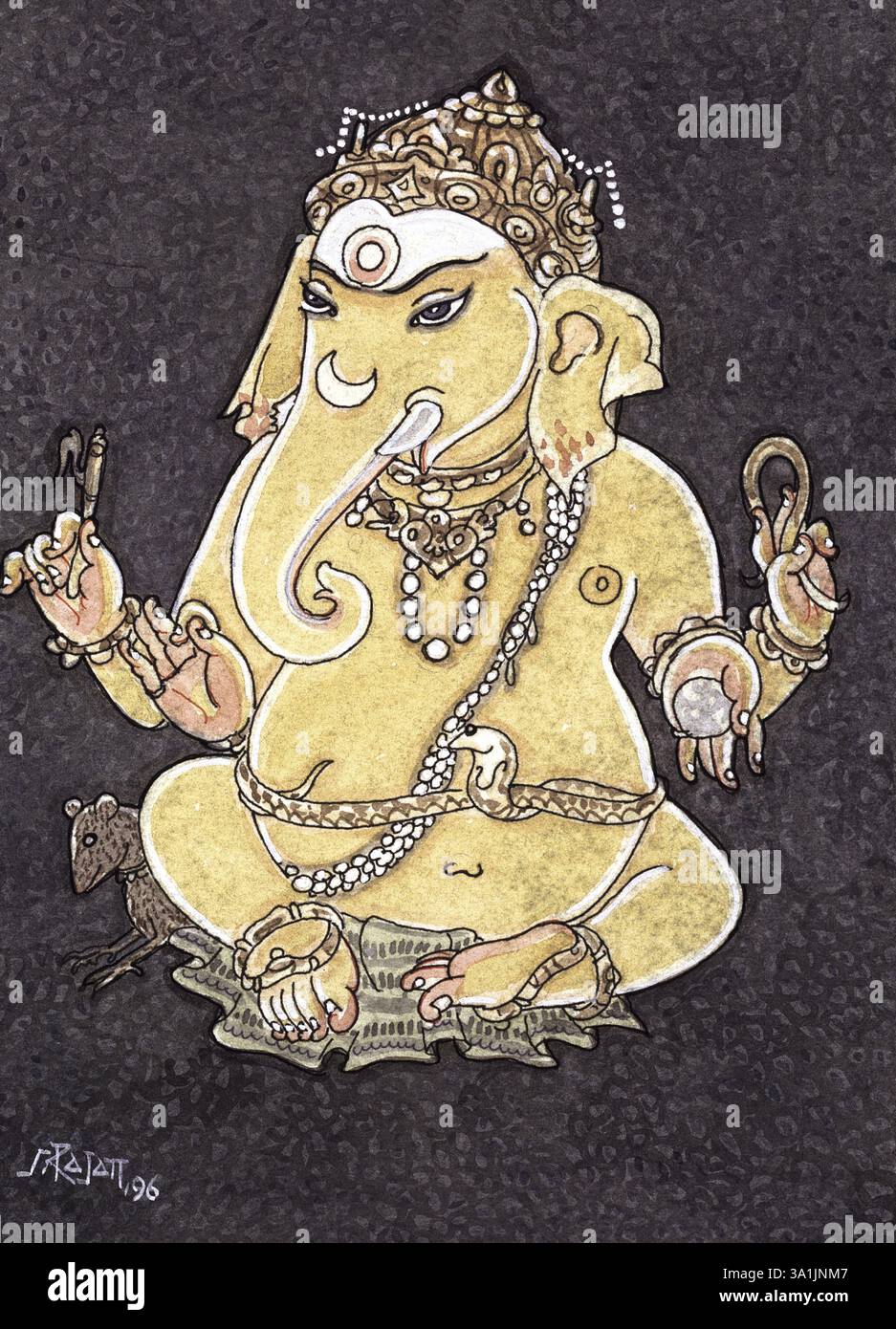 Ganesha, hindu belief, hindu, hinduism, art, artist s. rajam, himalayan ...