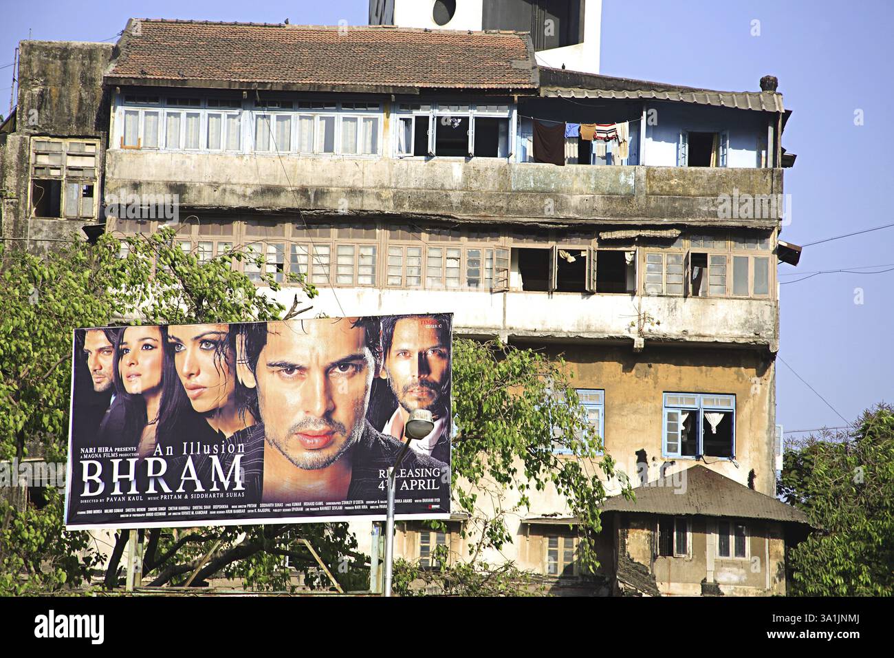 Film poster and buildings at Krantiveer Vasantrao Narayanrao Naik Chowk ...