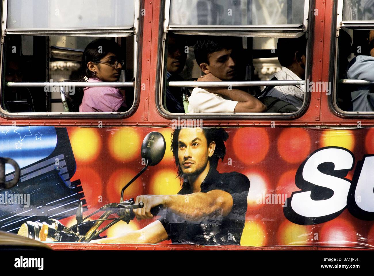 Poster of Bollywood film actor Kunal Khemu on a BEST bus, Bombay NAw ...