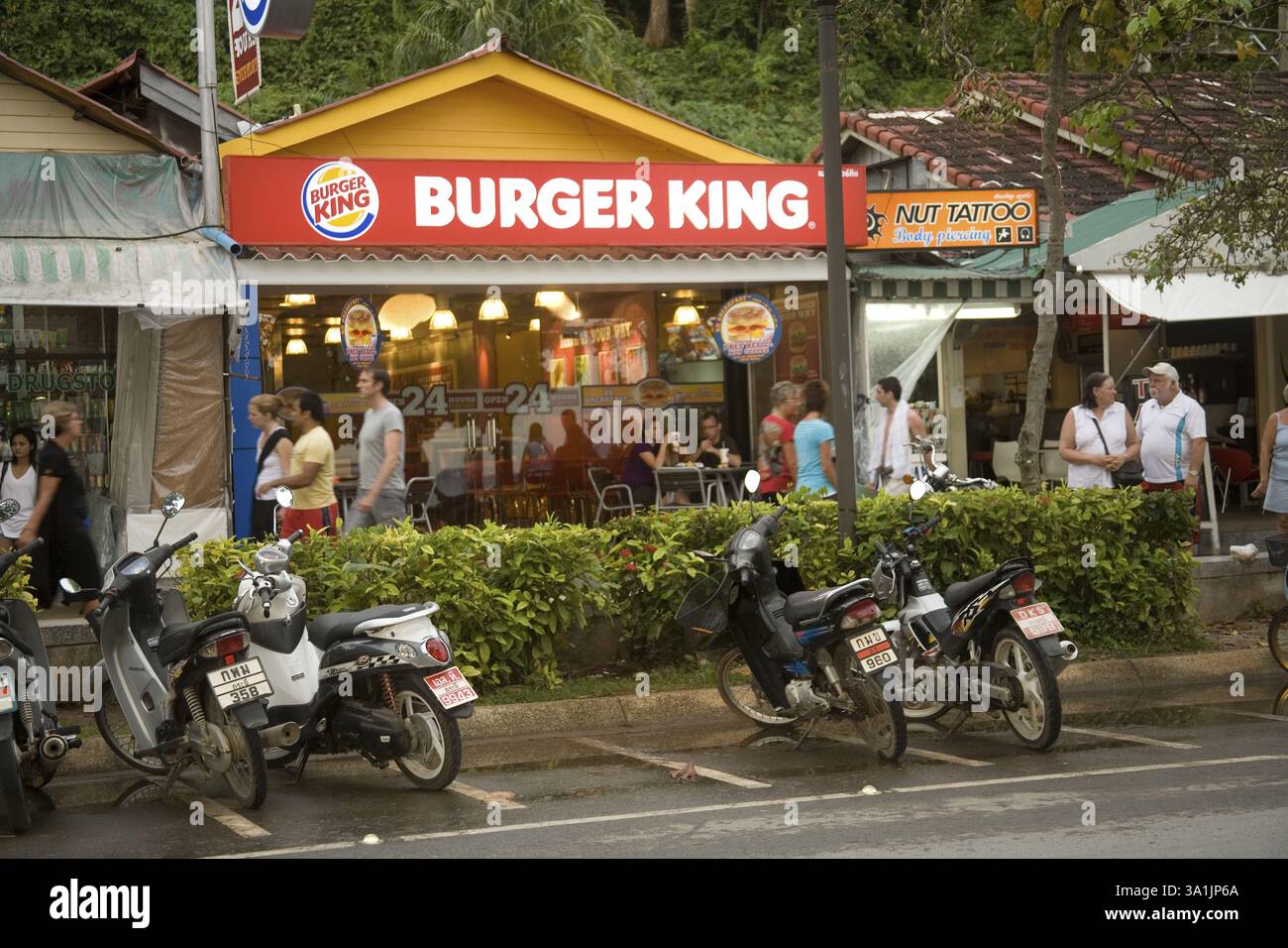 Burger King restaurant, Beach road, Krabi Island, Thailand, Asia Stock ...