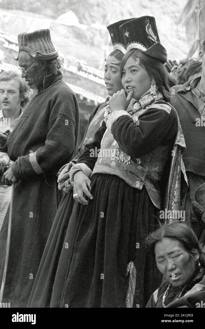 People on Hemis festival at Hemis Gompa Ladakh, Jammu and Kashmir ...