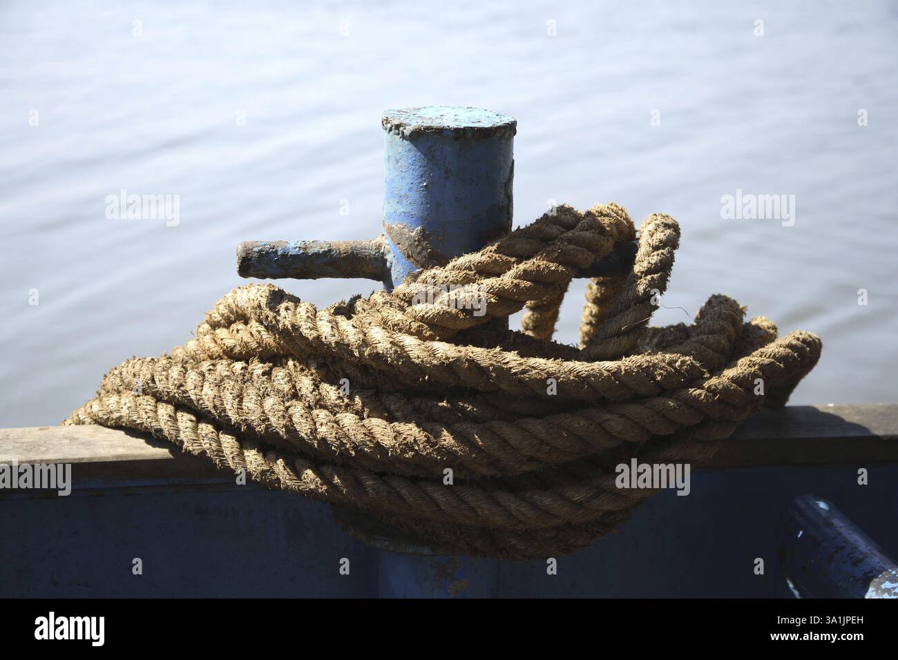 Coir Rope on the ferry boat, Goa, India, Asia Stock Photo - Alamy
