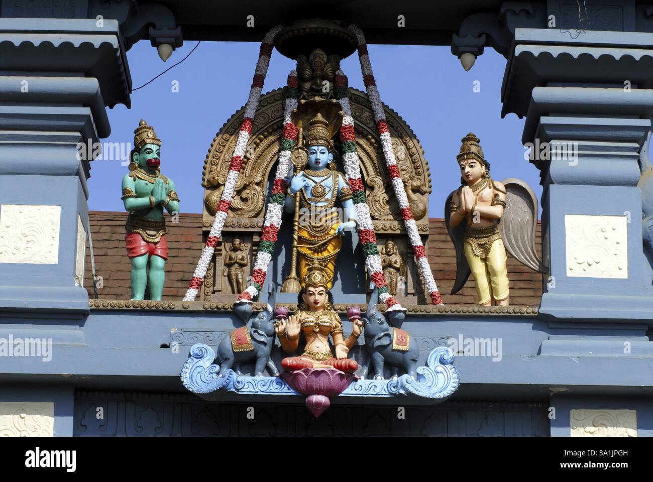 Idol of Lord Vishnu with Hanuman, the Monkey God, Garuda, the Vehicle ...