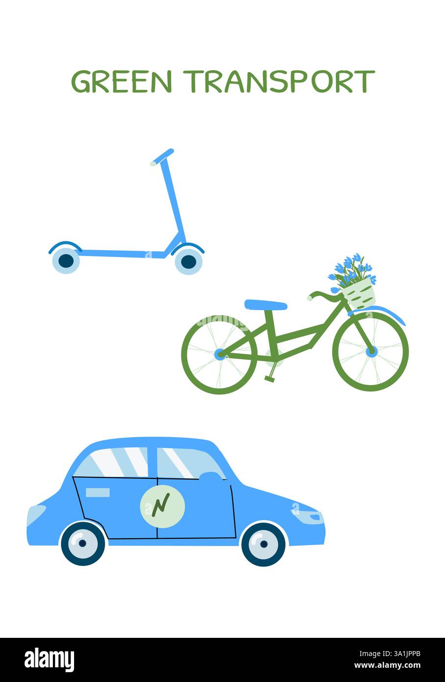 Green mobility car Stock Vector Images - Alamy