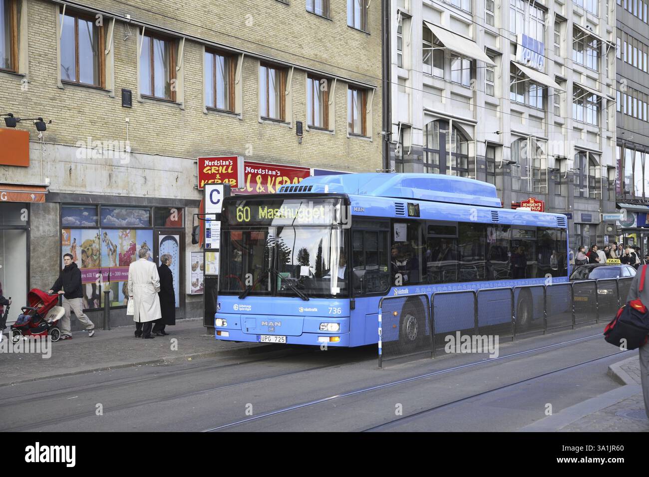 Blue bus, Gothenburg, Sweden, Europe Stock Photo - Alamy
