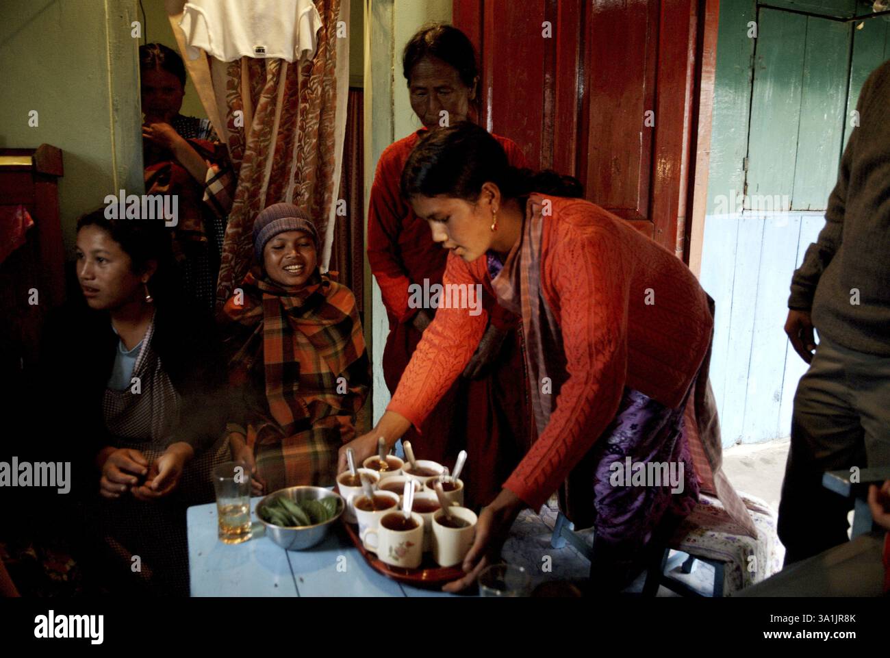Woman serving tea, Khasi tribe, Shillong, Meghalaya, India, Asia Stock ...