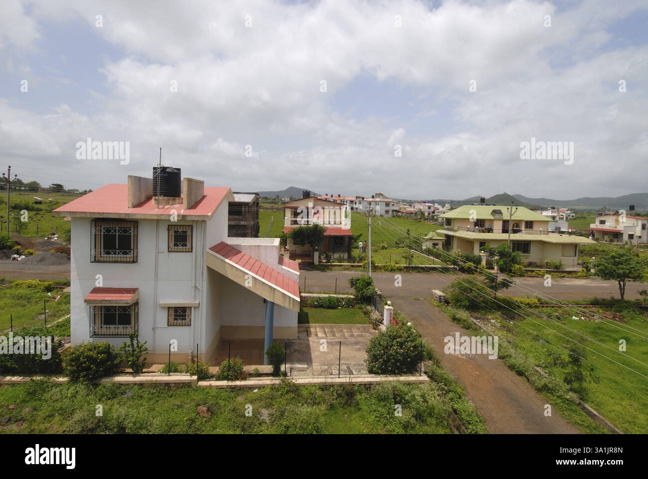 Residential colony, Talegaon, Pune, Maharashtra, India, Asia Stock ...