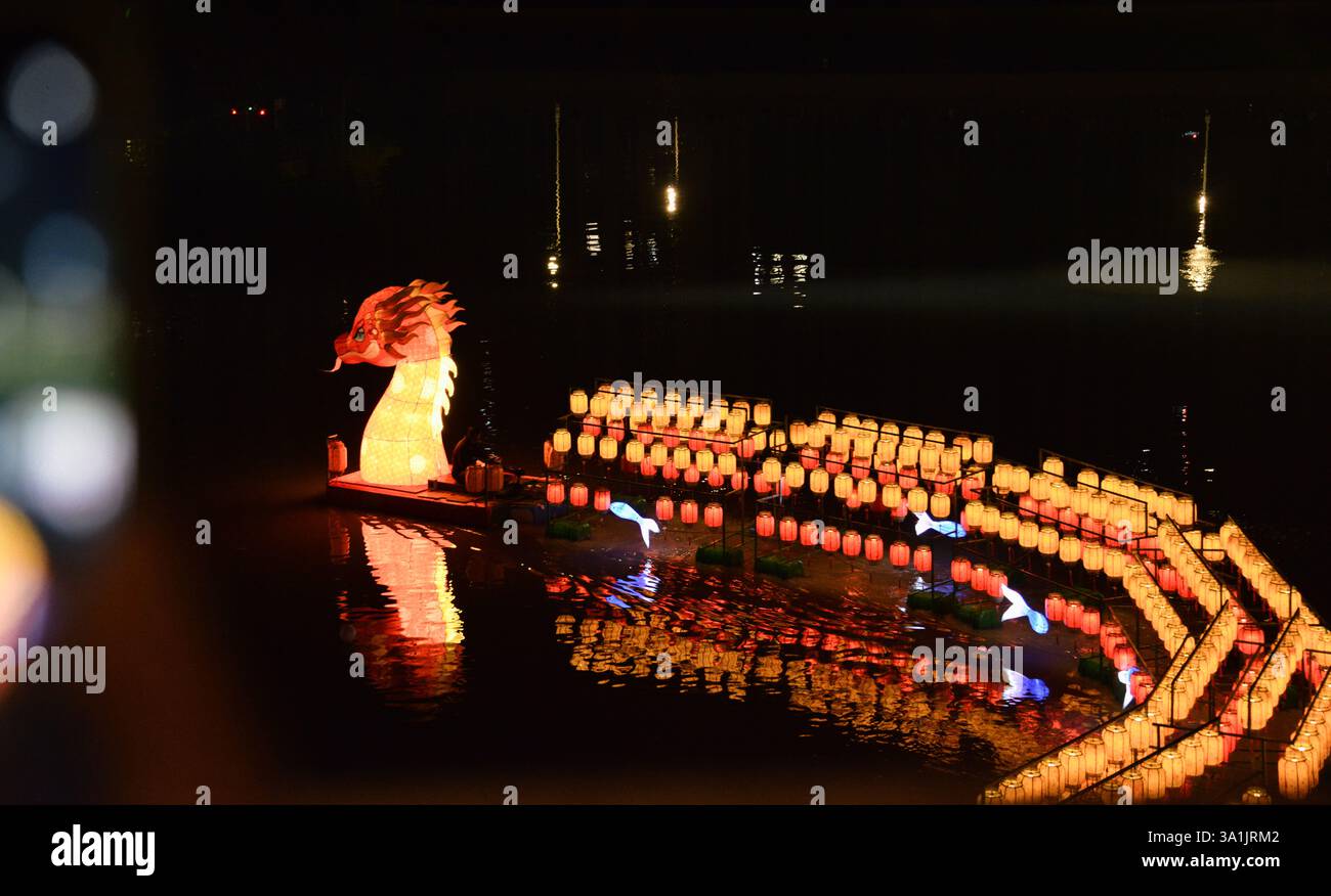 ZHANGZHOU, CHINA - JANUARY 5, 2025 - A 100-meter-long "Golden Snake ...