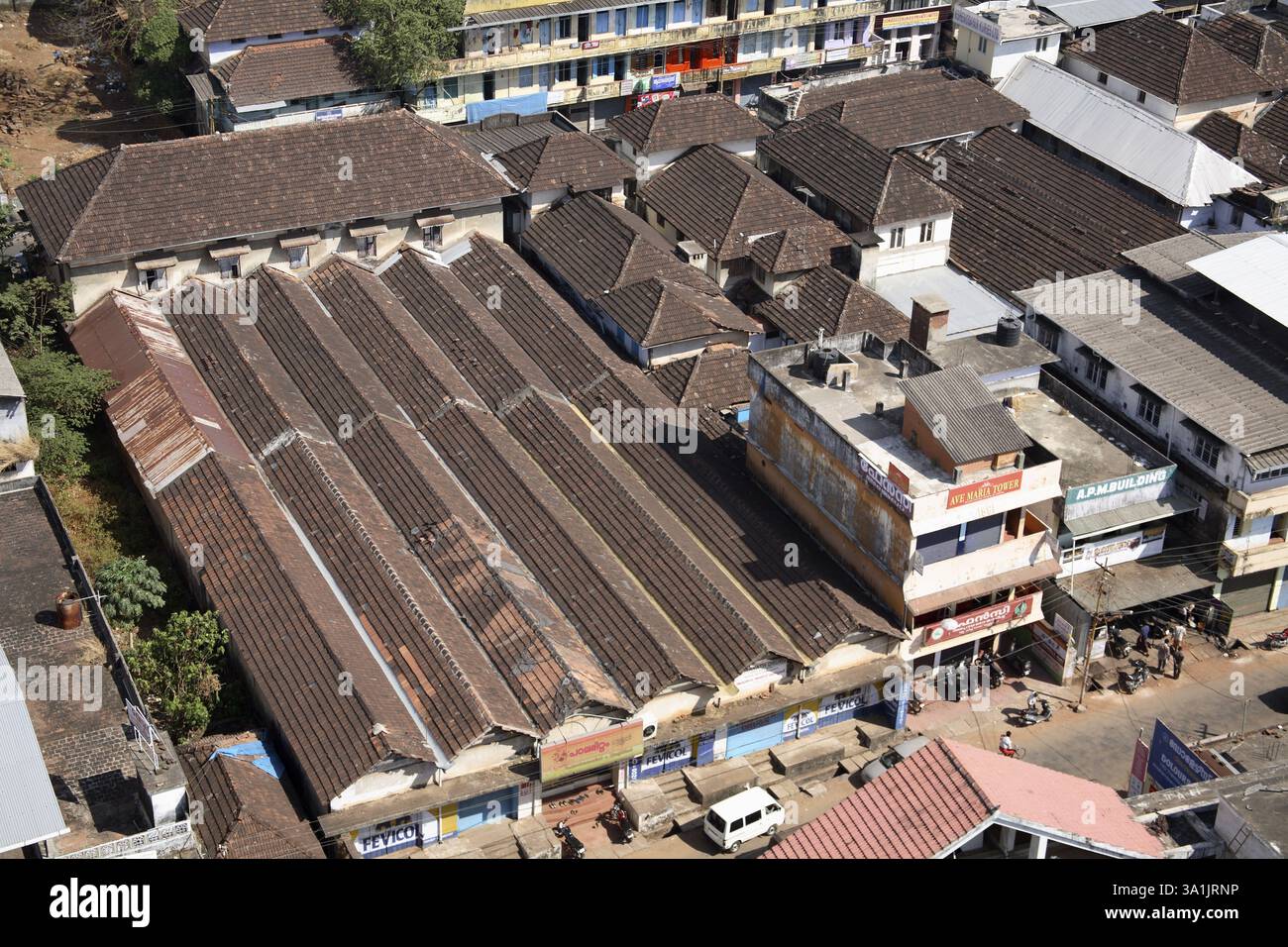 View from top floor of 260 feet high Bible tower new construction seen ...