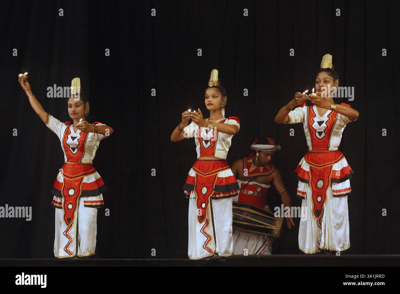Pooja dance, a dance paying homage to the guardian deities and to the ...